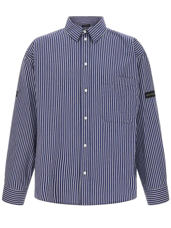 Balenciaga Camicia A Righe - Blue