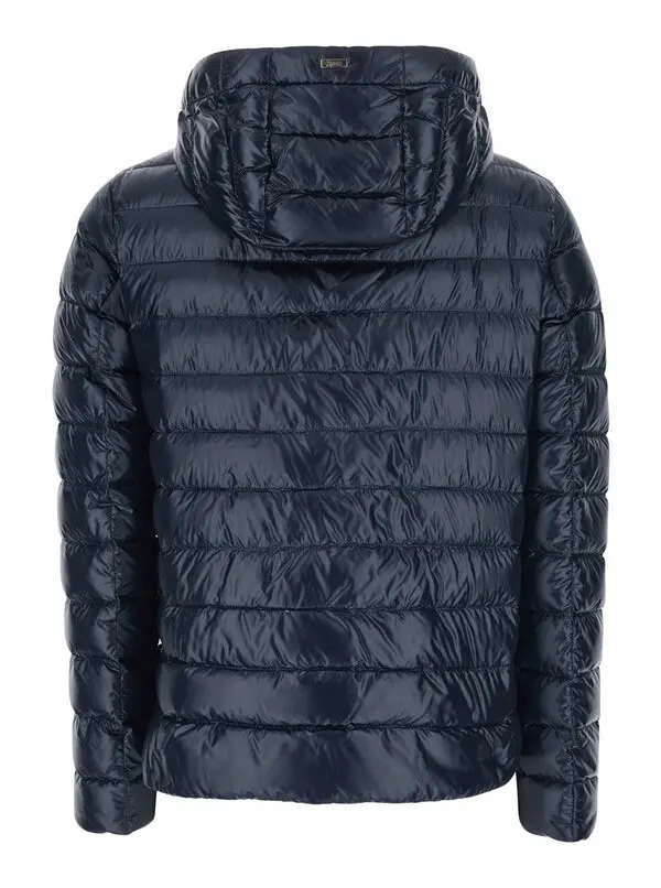 Herno Hooded Puffer Jacket With Drawstring And Logo Detail - Multicolor
