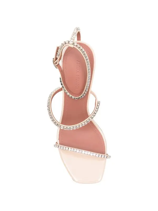 Amina Muaddi Gilda Crystal Embellished Sandals - Multicolor