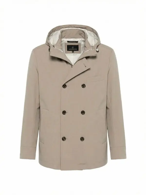 MONTECORE Double-breasted Jacket With Hood