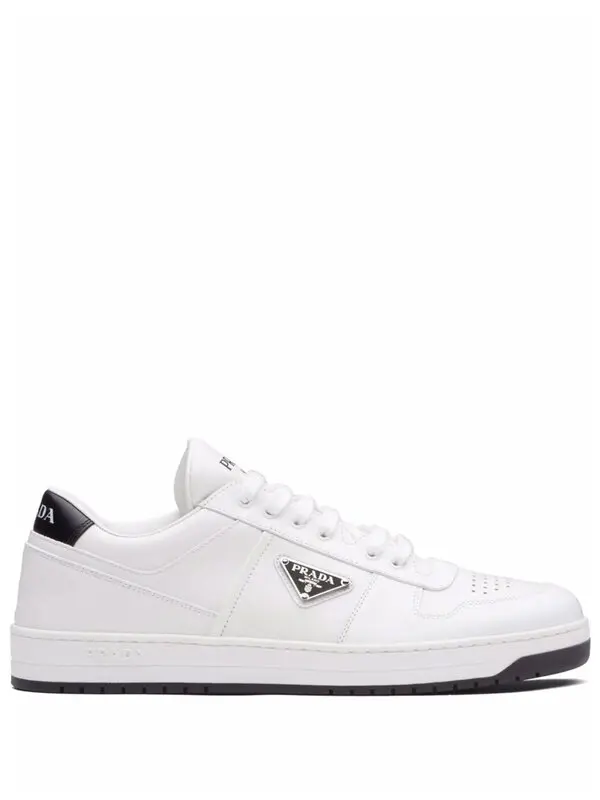 Prada Downtown Calf Leather Sneakers - White