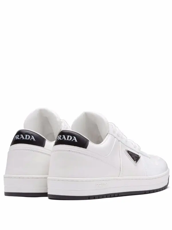 Prada Downtown Calf Leather Sneakers - White
