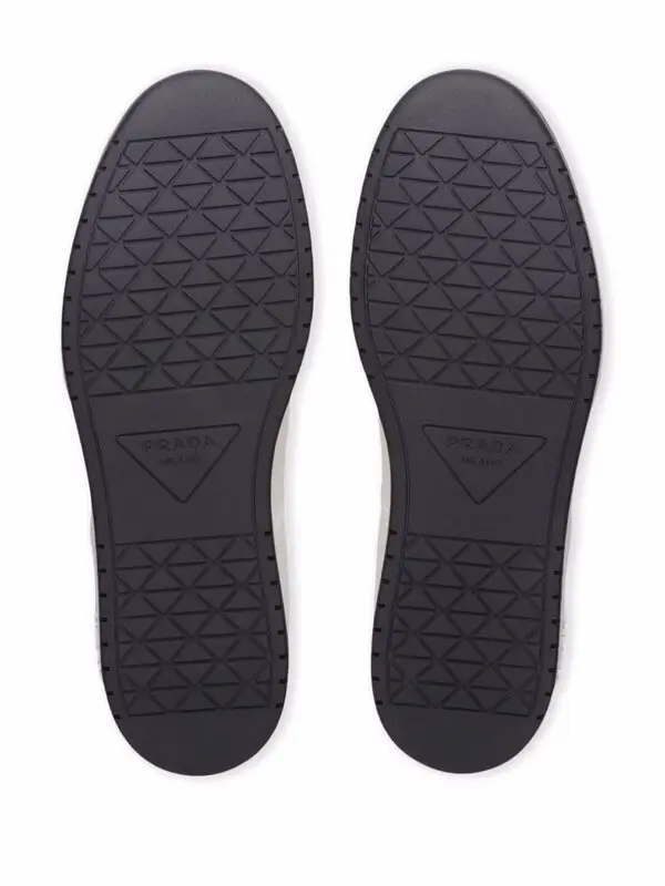 Prada Downtown Calf Leather Sneakers - White