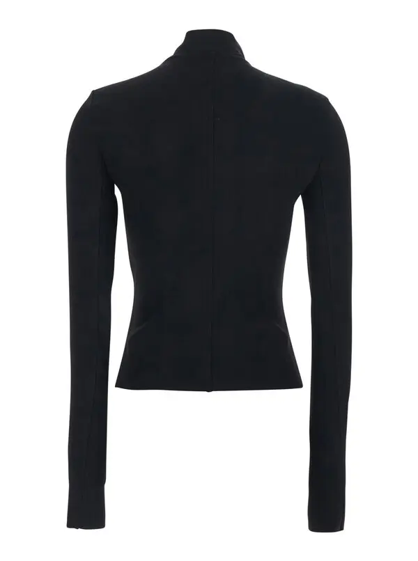 Rick Owens Asymmetrical Zip High Collar Jacket - Multicolor
