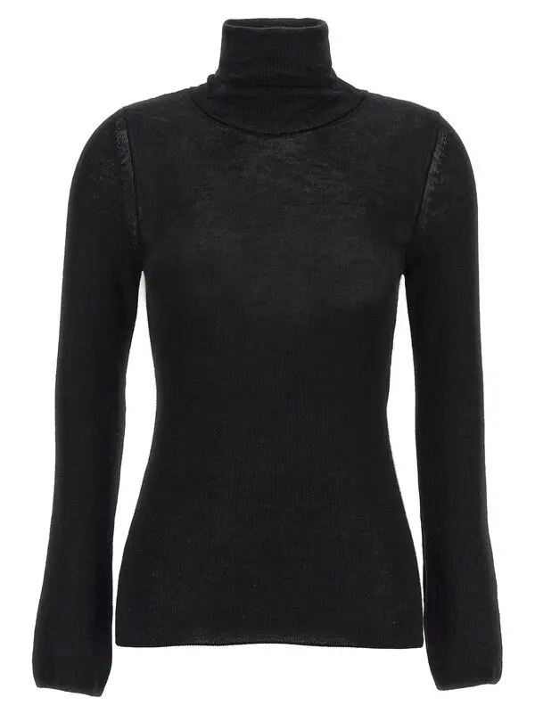 TOM FORD Silk Cashmere Turtleneck Sweater - Black