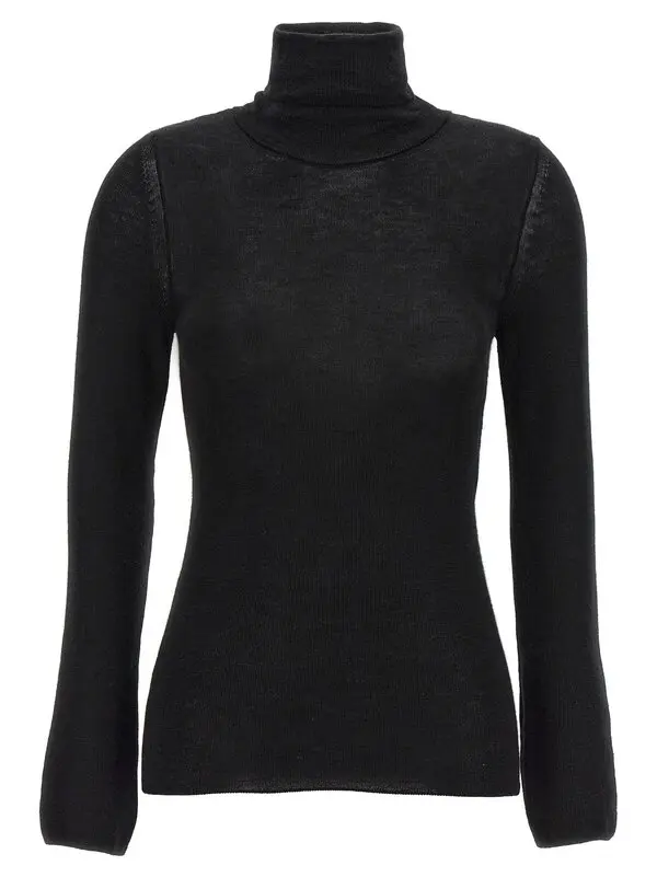 TOM FORD Silk Cashmere Turtleneck Sweater - Black