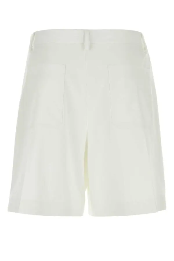 Valentino Garavani Wool Blend Bermuda Shorts - White