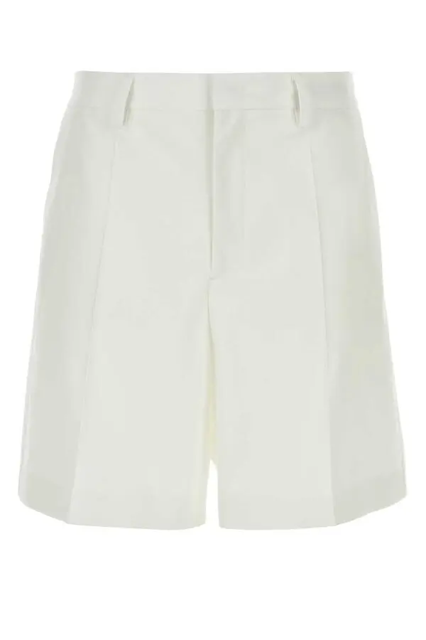 Valentino Garavani Wool Blend Bermuda Shorts - White