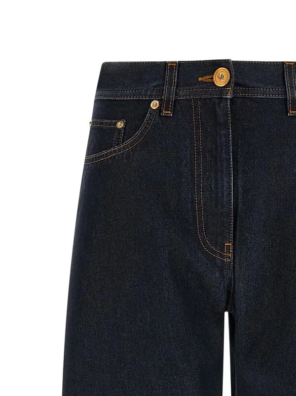 Versace Soft Wash High Waist Jeans - Blue