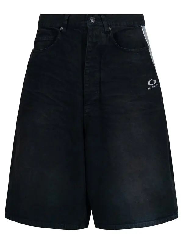 Balenciaga Denim Piping Shorts