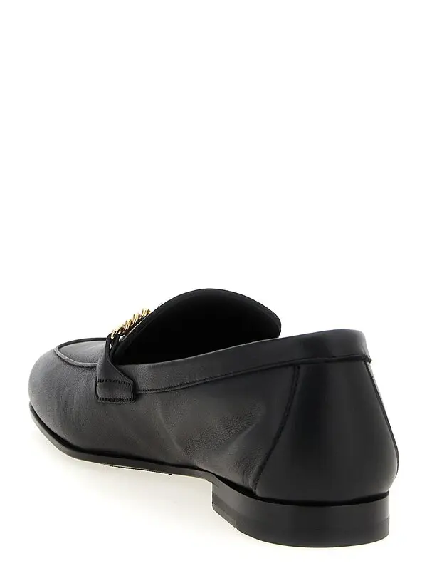 Versace Medusa Chain Leather Slippers