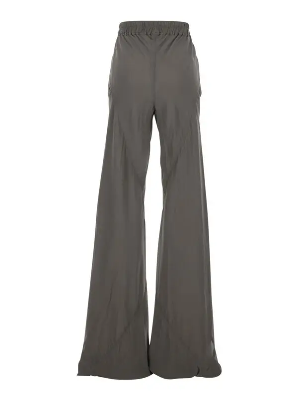 Rick Owens Bias Pants With Elastic Waist And Drawstring In Fabric And Silk Blend For - Gray