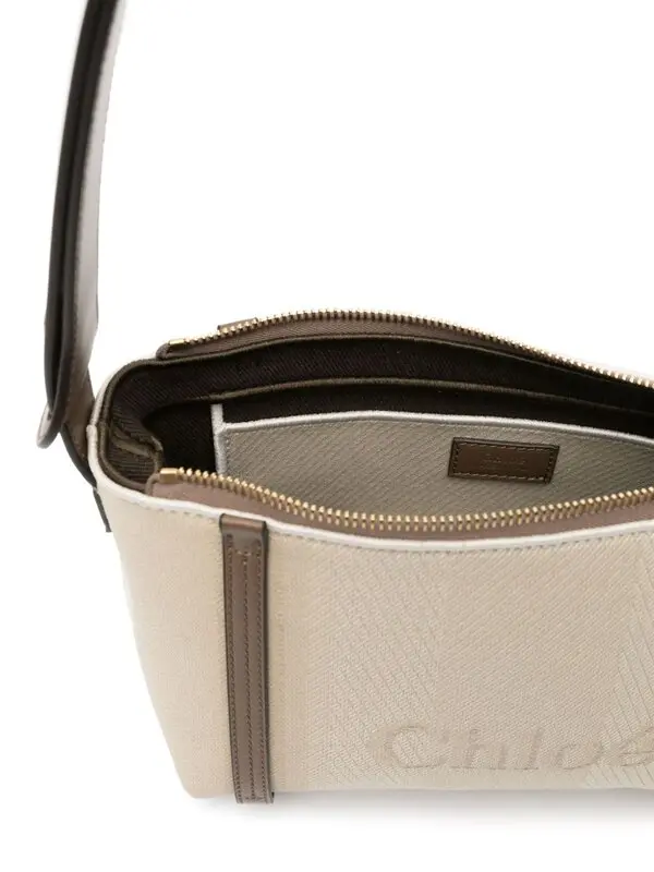 Chloé Carry" Canvas Shoulder Bag - Multicolor