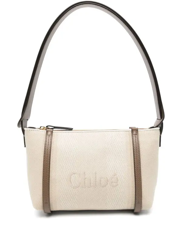 Chloé Carry" Canvas Shoulder Bag - Multicolor