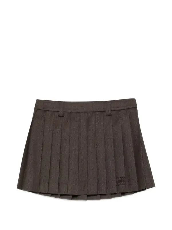 Miu Miu Wool Mini Skirt - Multicolor