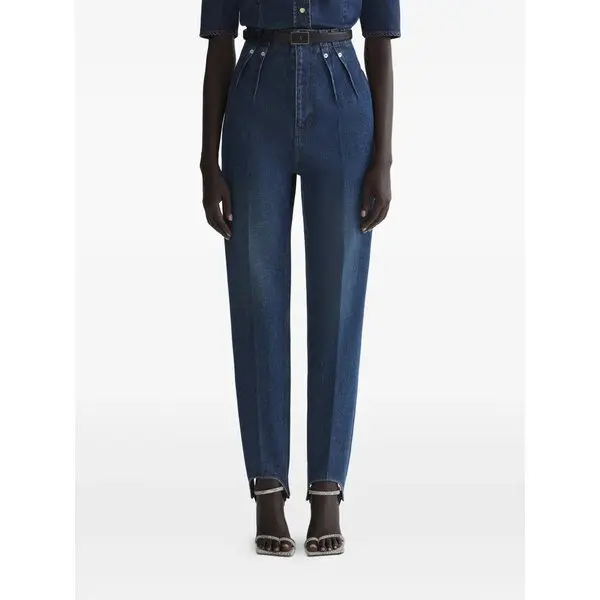 MUGLER Straight Leg Pleated Trousers
