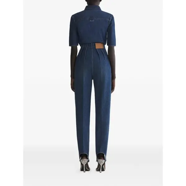 MUGLER Straight Leg Pleated Trousers