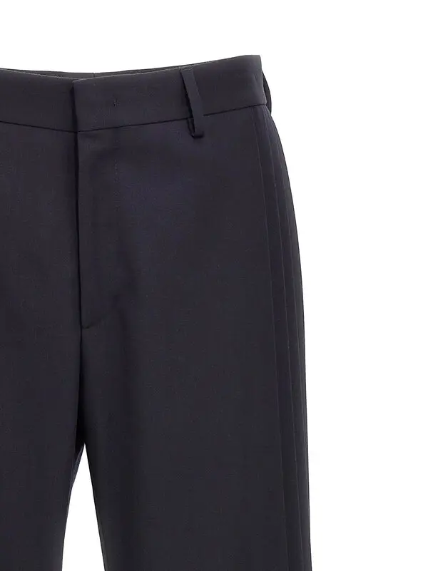 Fendi Wool Crêpe Tailored Pants - Blue