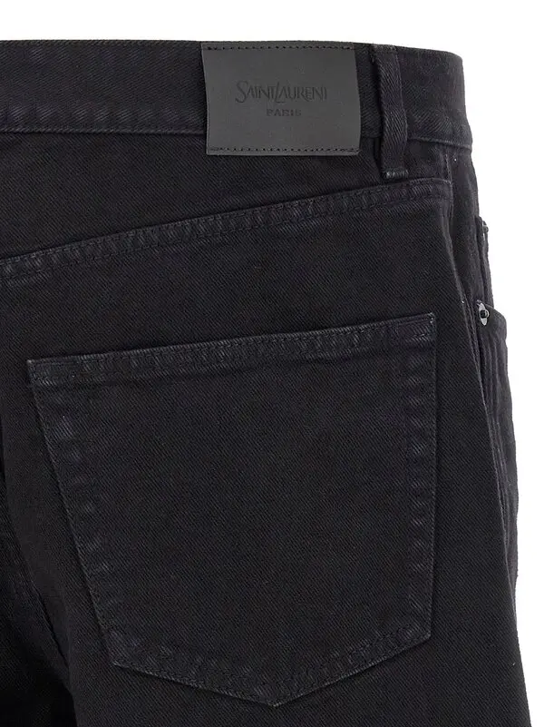 Saint Laurent Mick Straight Leg Jeans - Black