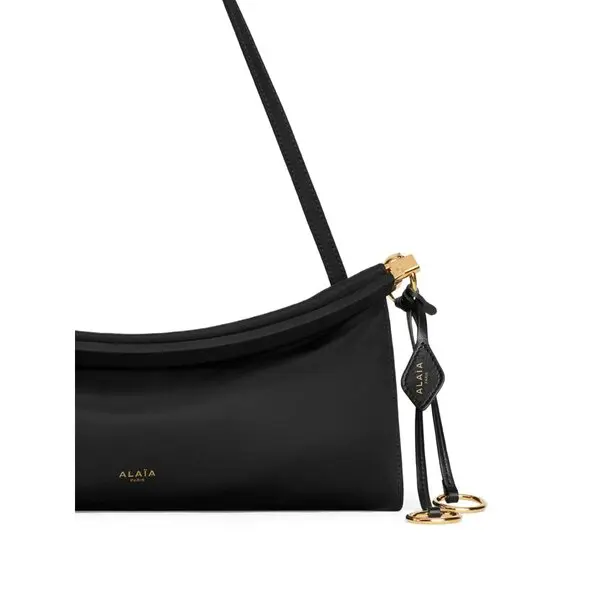 Alaïa Nylon Shoulder Bag With Gold-tone Hardware - Black