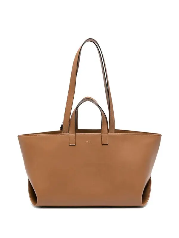 A.p.c. Le Drummer Leather Tote Bag - Brown