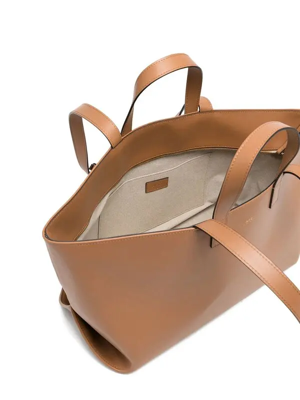 A.p.c. Le Drummer Leather Tote Bag - Brown