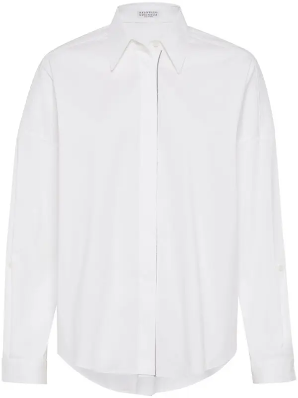 Brunello Cucinelli Embellished Cotton Shirt - Multicolor