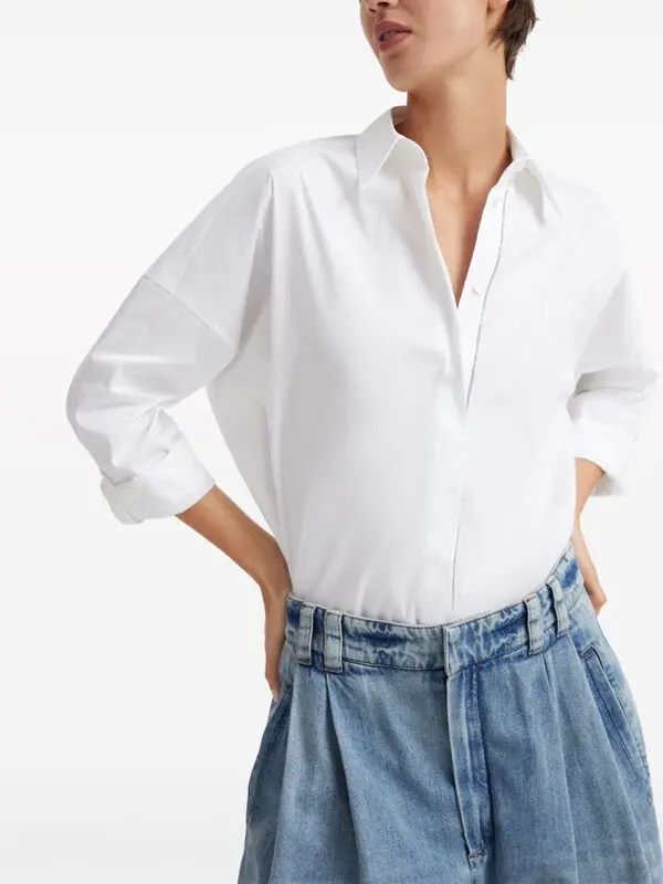 Brunello Cucinelli Embellished Cotton Shirt - Multicolor