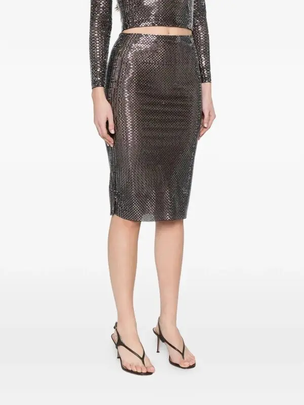 SELF-PORTRAIT Embellished Midi Skirt