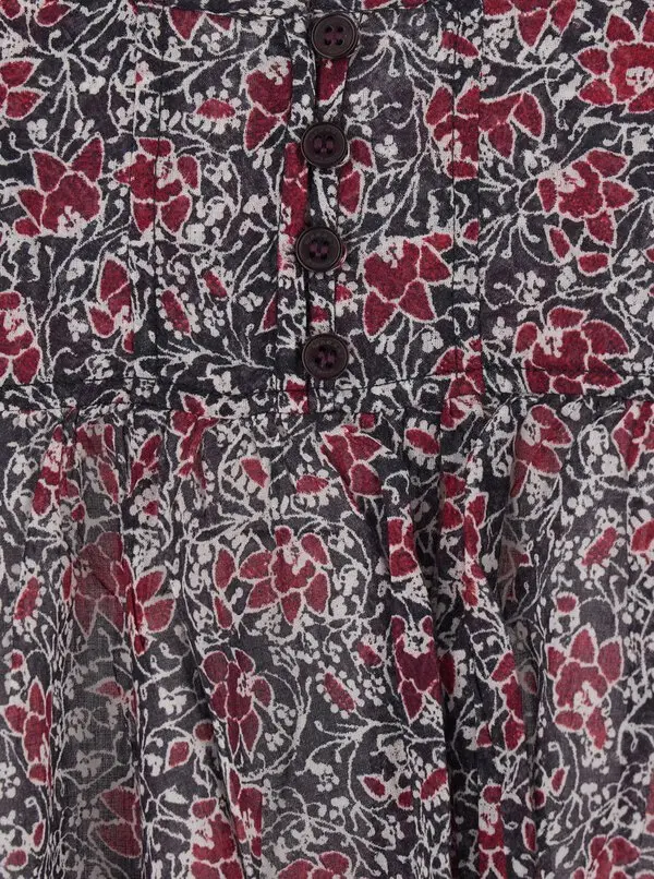 Isabel Marant Étoile Lirhetta' Floral Print Cotton Top - Multicolor