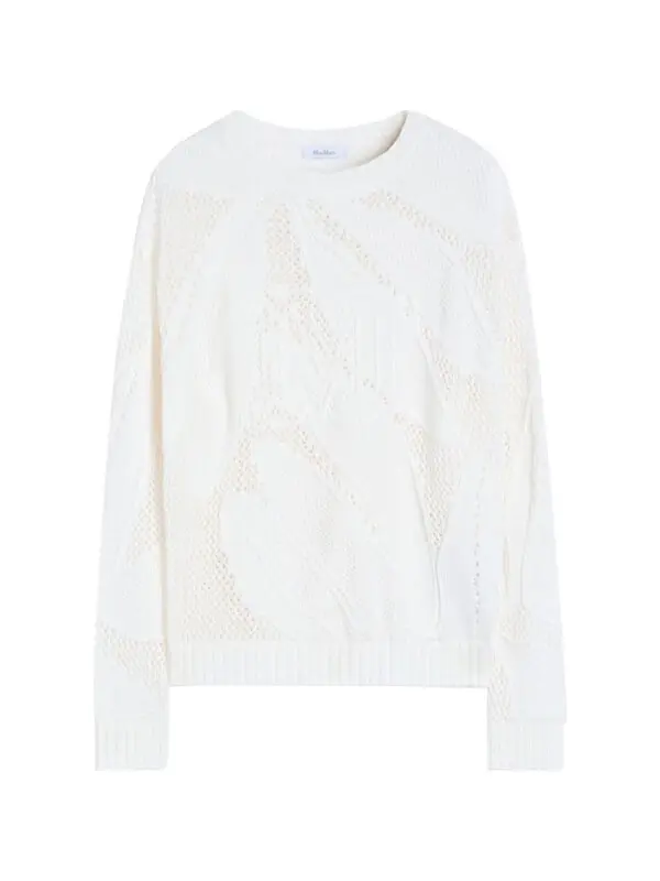 Max Mara Cotton Crewneck Sweater - Multicolor