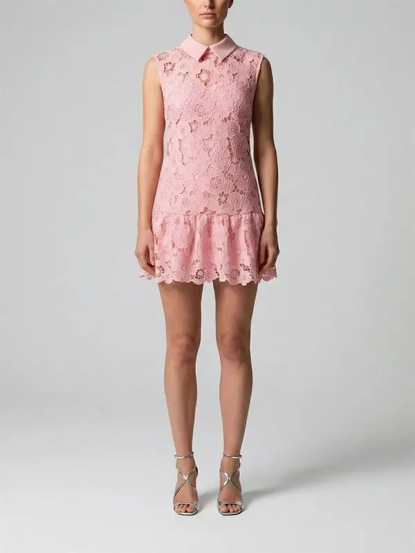 SELF-PORTRAIT Lace Collar Mini Dress