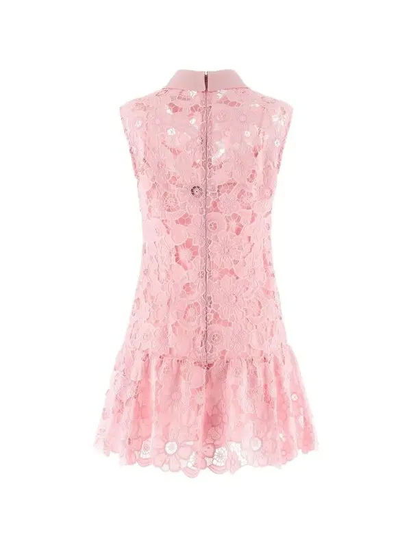SELF-PORTRAIT Lace Collar Mini Dress