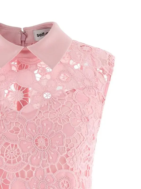 SELF-PORTRAIT Lace Collar Mini Dress