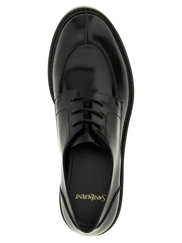 Saint Laurent Lino Leather Derby Shoes