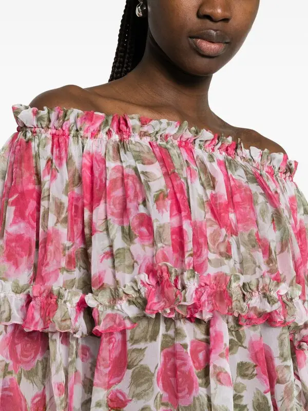 Chloé Printed Silk Top - Multicolor