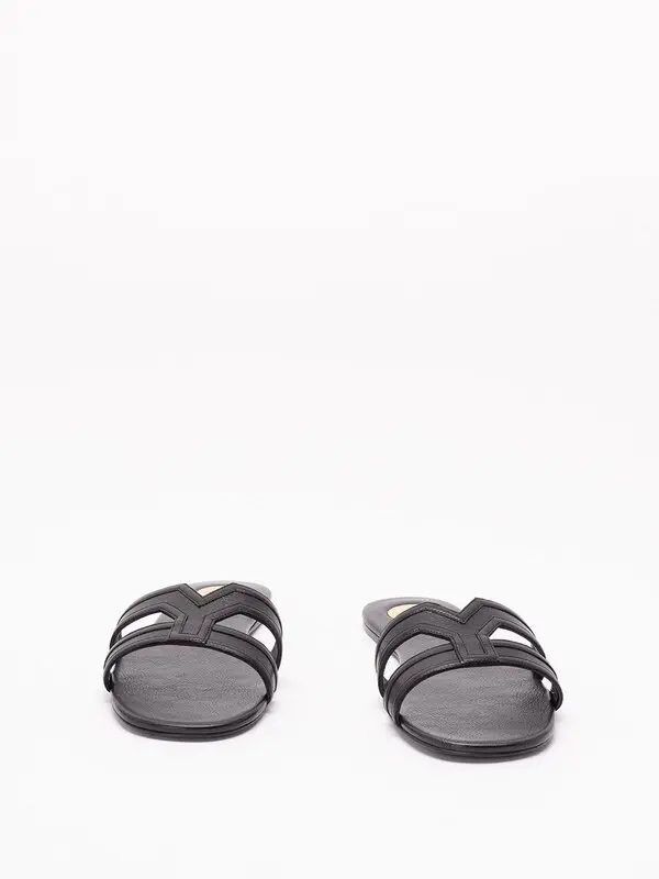 Saint Laurent Mabrouka Calf Leather Sandals - Multicolor