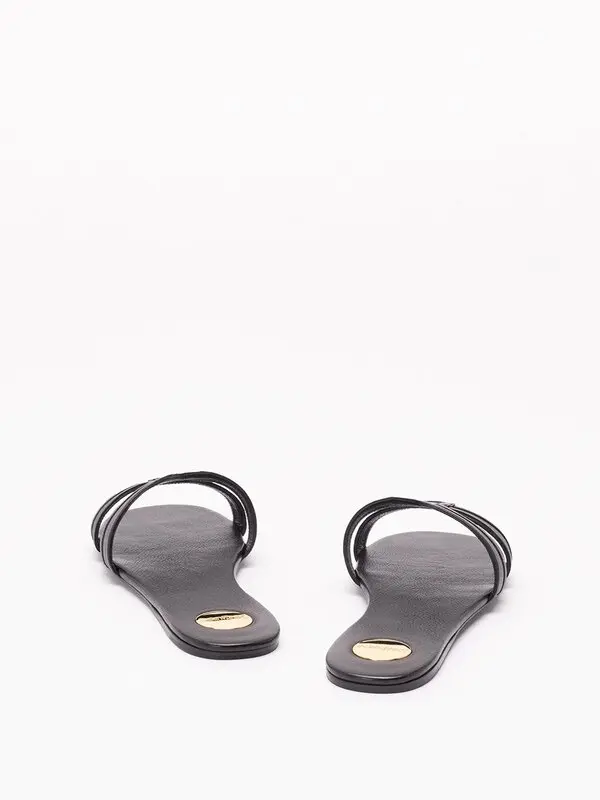 Saint Laurent Mabrouka Calf Leather Sandals - Multicolor