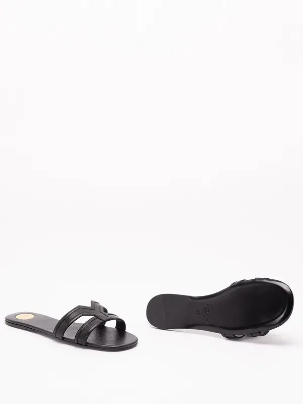 Saint Laurent Mabrouka Calf Leather Sandals - Multicolor