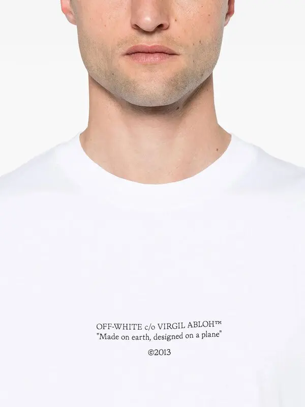 Off-White Statement Cotton Skate T-shirt - White