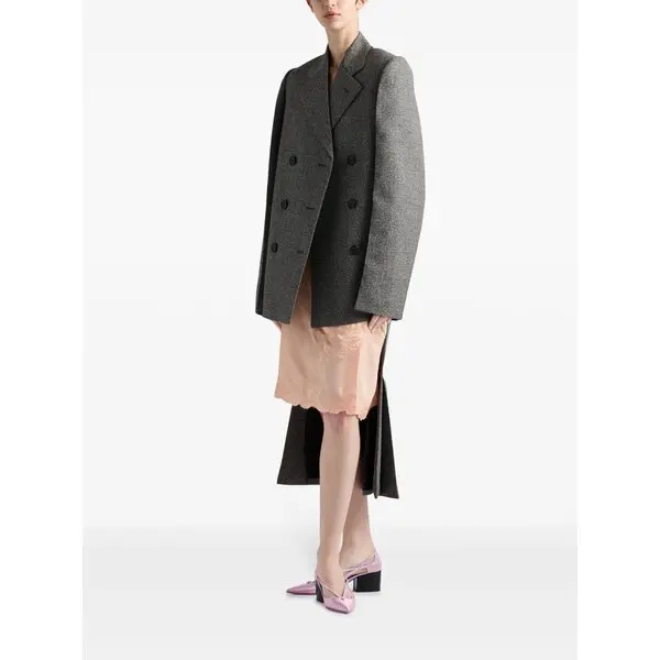 Prada Silk A-line Skirt With Embroidered Motif