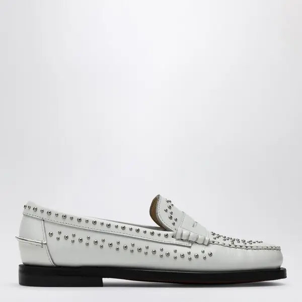 SEBAGO Classic Studded Leather Loafers - White