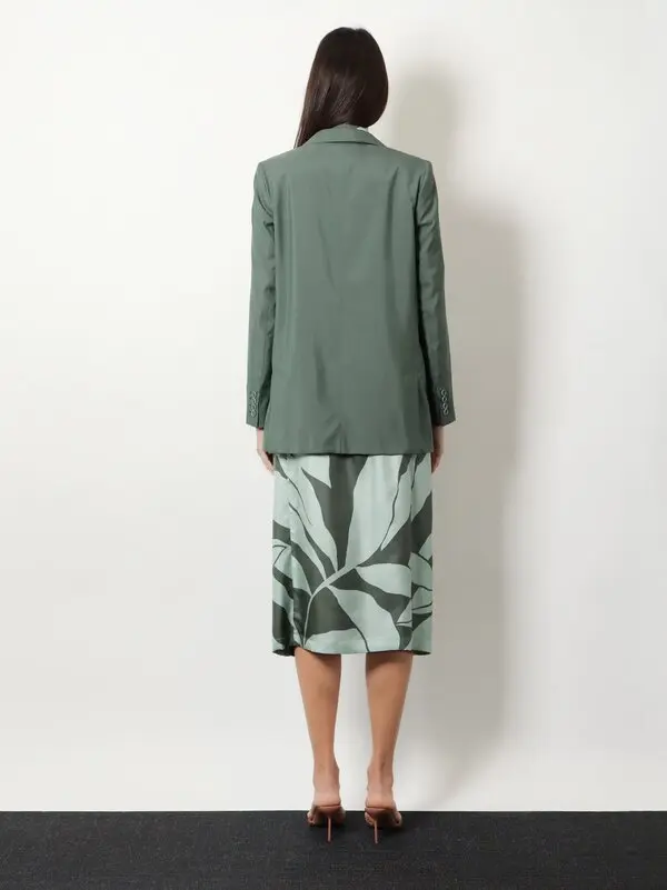 Max Mara Virgin Wool And Silk Double-breasted Blazer - Multicolor