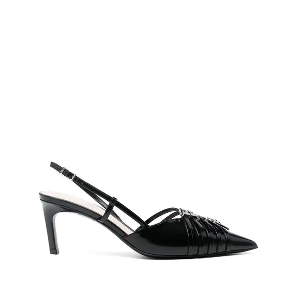 Gucci Calf Leather Buckle-fastening Slingback Pumps