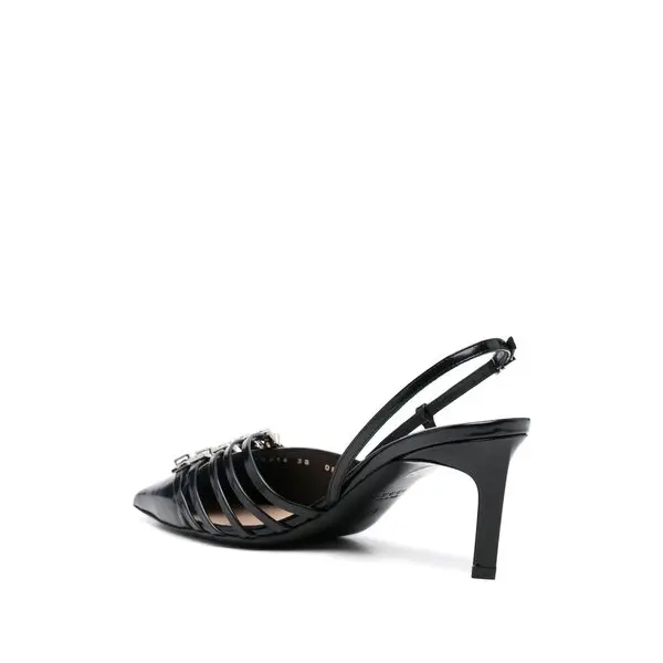 Gucci Calf Leather Buckle-fastening Slingback Pumps