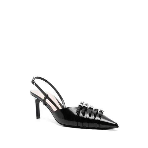 Gucci Calf Leather Buckle-fastening Slingback Pumps