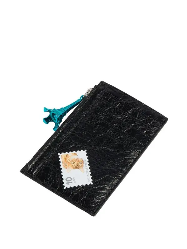 Balenciaga Cash Large Long Coin And Card Holder - Black