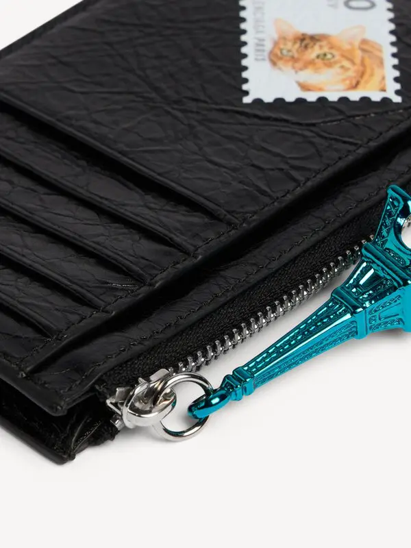 Balenciaga Cash Large Long Coin And Card Holder - Black