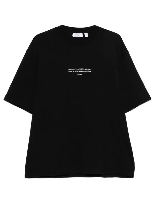 Off-White Statement Cotton Skate T-shirt - Black