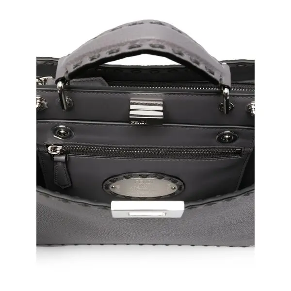 Fendi Grey Calf Leather Shoulder Bag